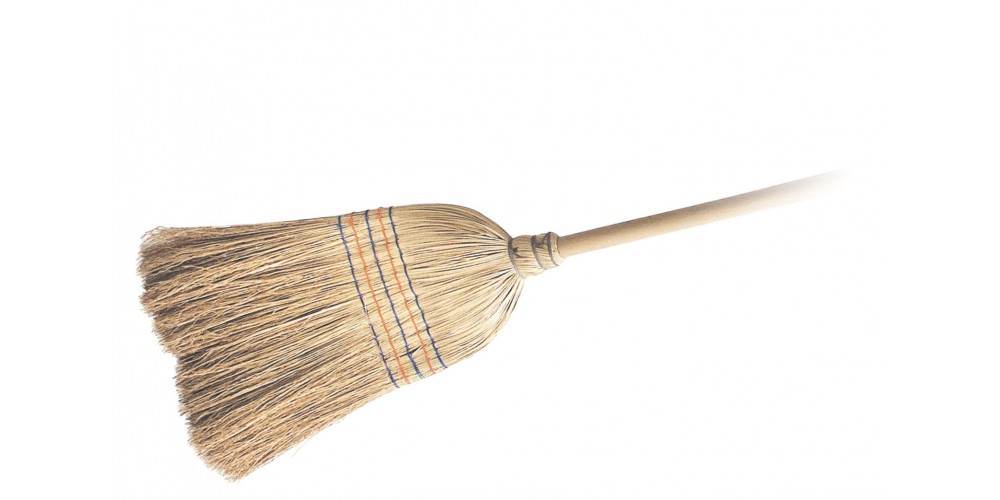 Ryžinė šluota su mediniu kotu